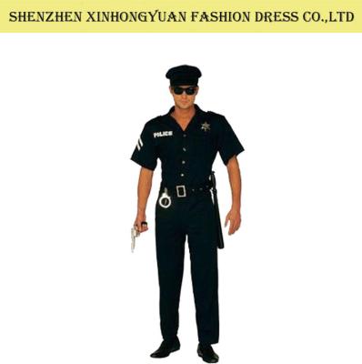 China Custom Police Man Halloween Costume Police Officer Uniform For Adults for sale