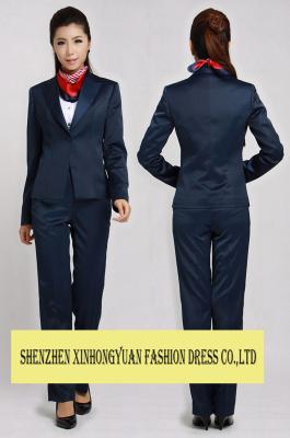 China Ladies Corporate Office Uniforms Womens Dress Suits With Shirt / Vest for sale
