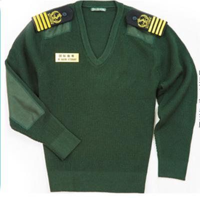 China Arm - Keeping Elastic Ventilate Sweater with Epaulette / Green Military Surplus Jersey Sweaters For Men for sale