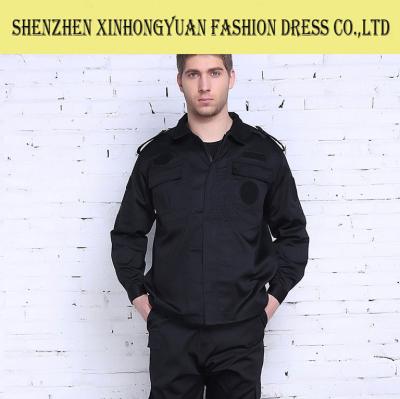 China Black Adult Police Officer Costume  / Safety Guide Security Officer Costume for sale