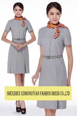 China Elegant  Flight Stewardess Uniforms Fly Attendant Costume Hostess Lady Dress Clothing for sale