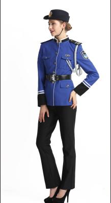 China Blue Female Police Uniform / Police Woman Uniform Costume 100% Wool for sale