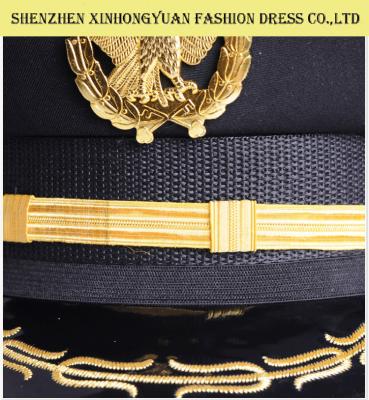 China Hand - Made Military Hats And Caps Police Uniform Army Officer Womens Military Hats for sale
