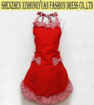 China Slim - Fitting Elastic Cafe House Stewardess Girl Apron , Cute Kitchen Aprons for sale