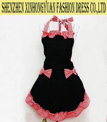 China Custom Barber Shop Apron Unfiorm / Sexy Chef Bib Aprons With Pockets for sale