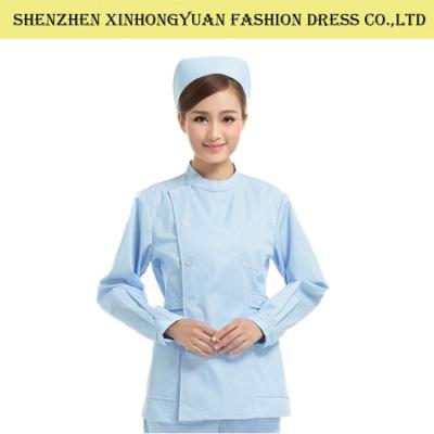 China Plain Medical Doctor Uniform / Nurse Uniform Dress With Embroidery Logo for sale