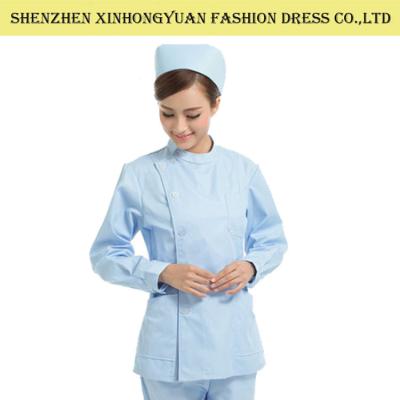 China Plain Medical Doctor Uniform / Nurse Uniform Dress With Embroidery Logo for sale