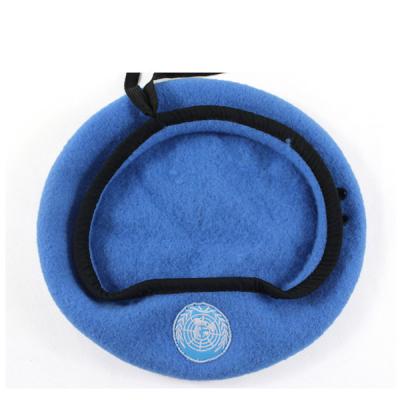 China Wool French Military Beret With Inner Fastner Belt Ventilate Holes for sale