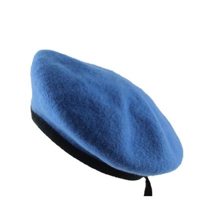 China Wool French Military Beret With Inner Fastner Belt Ventilate Holes for sale