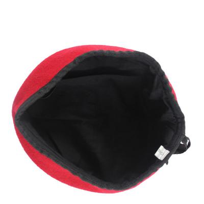 China Wool French Military Beret With Inner Fastner Belt Ventilate Holes for sale
