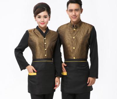 China 5 Star Oriental Hotel Staff Uniforms Winter Wear With Long Sleeves for sale