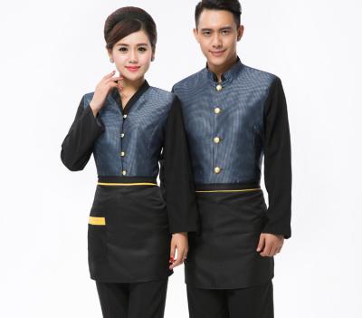 China 5 Star Oriental Hotel Staff Uniforms Winter Wear With Long Sleeves for sale