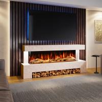 China Innovative 3 Sides Real Flame Fireplace - Aquarium Style for sale