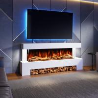 China Innovative 3 Sides Real Flame Fireplace - Aquarium Style for sale