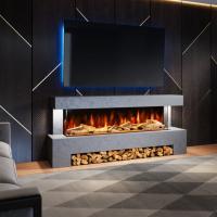 China Innovative 3 Sides Real Flame Fireplace - Aquarium Style for sale