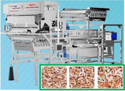 China 99.9% Accuracy Shrimp Sorting Machine Seafood Color Sorter 220V 50Hz Precise Target Positioning for sale
