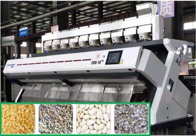 China 640 Channel Split Peas Sorting Machine 10 Chutes 3-6 t/h CCD Color Sorter for sale