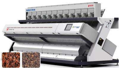 China 12 Chute Industrial Color Sorter Machine Waterfall Structure 800-1300kg/h Capacity for sale