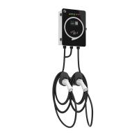 China 14kW Wall Mounted Dual EV Charger with 7kW+7kW Output, 5m Type 2 Cable and RFID Authentication for sale
