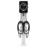 China 14kW Wall-Mounted Dual EV Charger with 5m Type 2 Cable and RFID Cards - 7kW+7kW Output IP54 Rated for sale