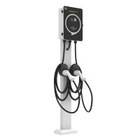 China 14kW Wall-Mounted Dual EV Charger with 5m Type 2 Cable and RFID Cards - 7kW+7kW Output IP54 Rated for sale