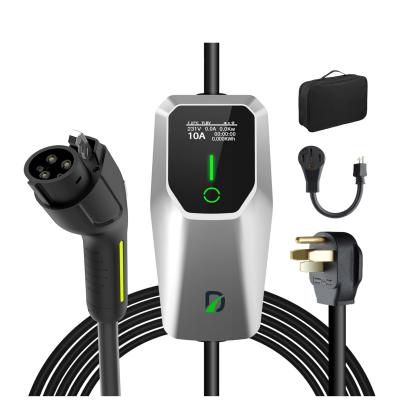 China 3.5kW Portable EV Charger with 16A/32A Type 2 Connector and IP65 Weatherproof Rating for Home and Emergency Use for sale