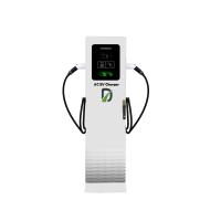 China 44kW Dual-Gun Commercial EV Charging Station Type 2 32A IP54 Waterproof Floor Stand AC Charger for sale