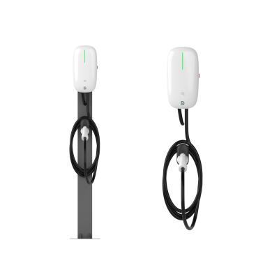 China 7kW EV Home Charger Wall Mount IP65 Weatherproof with 5m Cable Type 1/Type 2 Connector for sale