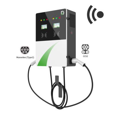 China 42kW High-Speed Electric Car Charger with Type 2 & CCS2 Connectors, 5m Cable and IP54 Rating for sale