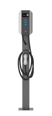 China 22kW Floor-Mounted EV Charging Station with Type 2 Connector and IP65 Rating for Parking Lots for sale