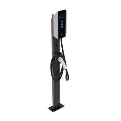 China 7kW/11kW/22kW Smart EV Wall Charger Type 2 Plug RFID Card Access Mobile App IP65 Protection Level for sale