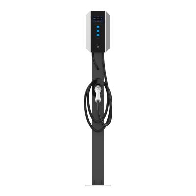 China Commercial AC EV Charger 3-in-1 Type 2 with APP + RFID Card + MID Meter CE Approved for sale