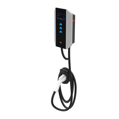 China Wall-Mounted Type 2 EV Charger with App RFID 3-in-1 Smart Charging Pile 7kW / 11kW / 22kW for sale