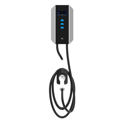 China 7kW/22kW AC Electric Vehicle Charger Type 2 IP65 Rated with RFID Card Authentication and 5M Cable for sale
