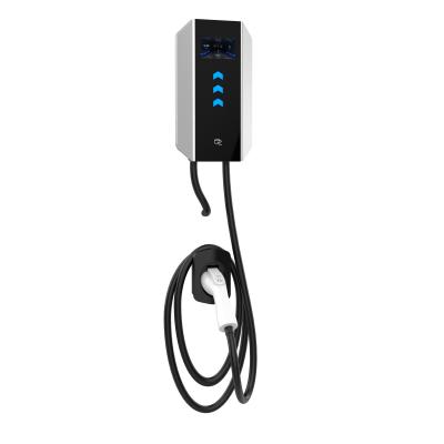 China 7kW/22kW Type 2 EV Wallbox Charger , Smart 3-in-1 RFID + App Control for Home & Public Use for sale
