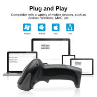 China Luckydoor Handheld Wired 1D 2D QR POS Barcode Scanner 300mm/S With USB Cable for sale