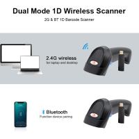 China 3 In 1 Connection Wireless Barcode Scanner 2.4GHz 1D Bar Code Laser Reader For Delivery for sale