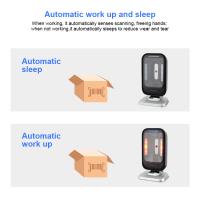 China Desktop Omnidirectional Barcode Scanner 2D Hands Free USB Wired Automatic Image Sensing for sale