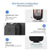 China Desktop Omnidirectional Barcode Scanner 2D Hands Free USB Wired Automatic Image Sensing for sale