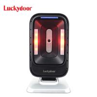 China Desktop Omnidirectional Barcode Scanner 2D Hands Free USB Wired Automatic Image Sensing for sale