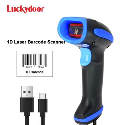 China Wired Handheld Bar Code Scanner Adjustable Stand Automatic 1D Support Windows/Mac/Linux for sale