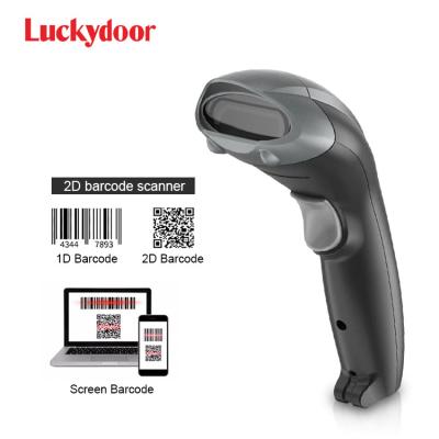 China 1D And 2D Corded Barcode Reader Fast Scanning Handheld QR Code Scanner With Stand for sale