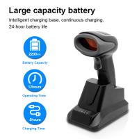 China Luckydoor 1D Bluetooth 2.4 G Wireless Barcode Scanner 650nm Laser ABS PC Material for sale