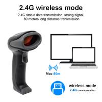 China Luckydoor 1D Bluetooth 2.4 G Wireless Barcode Scanner 650nm Laser ABS PC Material for sale