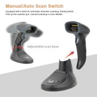 China Wireless Bluetooth 1D 2D QR Code Barcode Scanner With Charging Base for sale