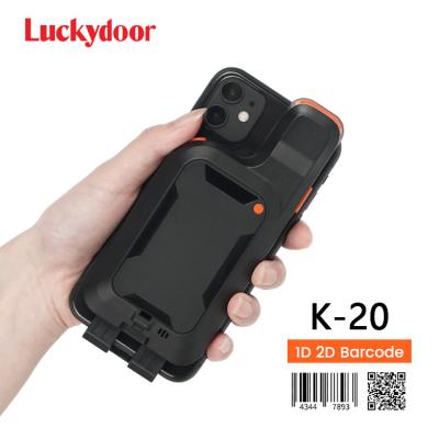 China Wireless Barcode Scanner Bluetooth 1d 2d Qr Code Phone Back Clip Android Bar Code Reader Handheld Barcode Reader for sale