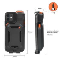 China Wireless Barcode Scanner Bluetooth 1d 2d Qr Code Phone Back Clip Android Bar Code Reader Handheld Barcode Reader for sale
