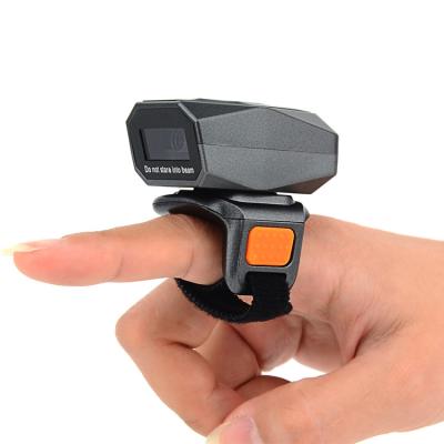 China Wearable Fingers Wireless Barcode Scanner DC3.7V Mini Portable Bluetooth Ring Scanner for sale