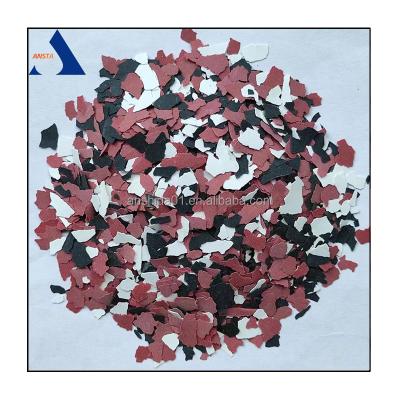 China Indoor Decoration 3-5mm Vinyl Flakes Composite Rock Chips with Epoxy Floor Flakes for sale