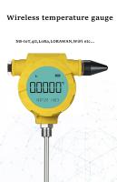 China NPT1/2 PT100 Temperature Transmitter4G LoRaWAN Pressure Gauge Smart Wireless Temperature Recorder for sale